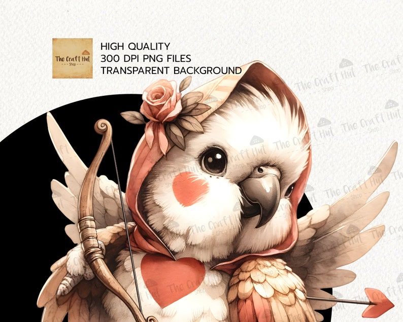 Valentines Animal Cupid Clipart Set: Pet PNG Images (digital Download ...