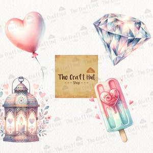 Watercolor Love Clipart, Boho Sweet Love Clipart, Wedding Elements ...