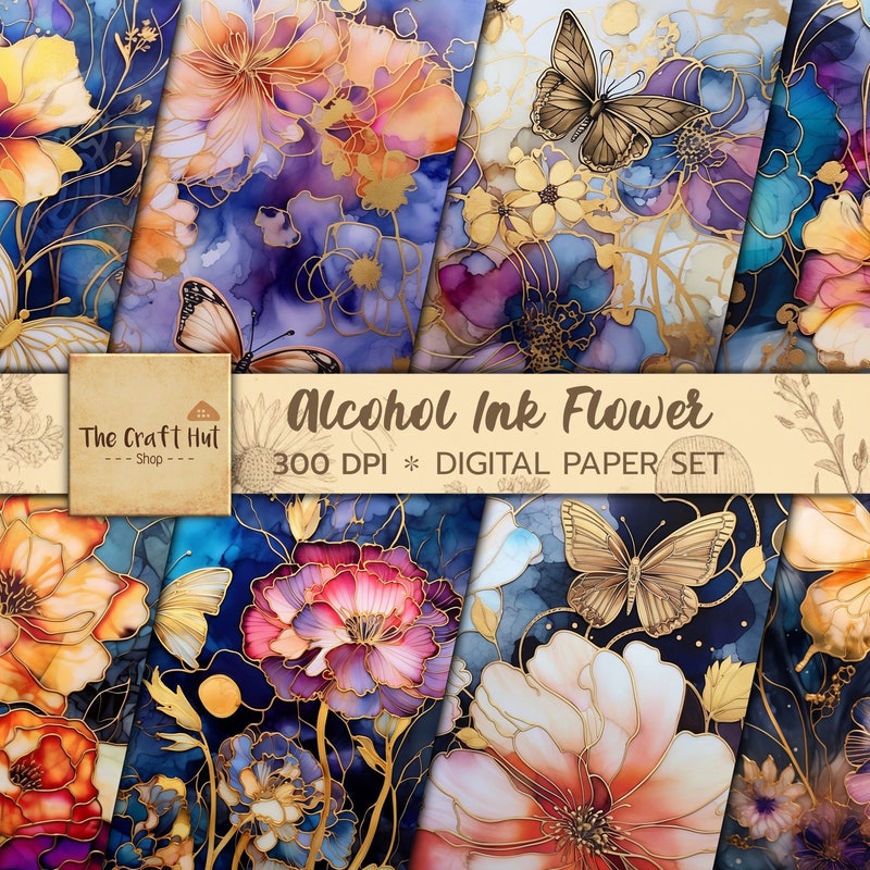 Alcohol Ink Flowers - Etsy