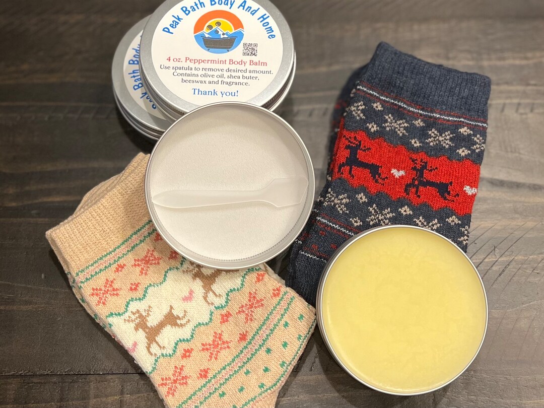 Shea Butter Soft Body Balm With Reindeer Socks, Christmas Gift Set for ...