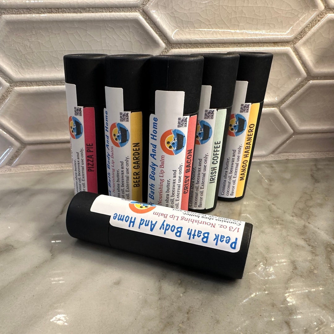 Manly Men's Lip Balm Chapstick, Masculine Black Pushup Paperboard Tube ...
