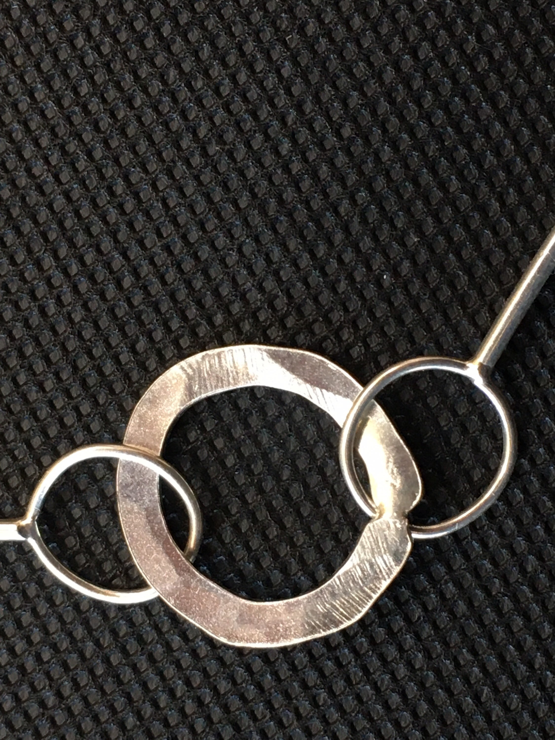 Chain Forged Silver Sterling Links Between Silver Wire Links 115cm Long ...