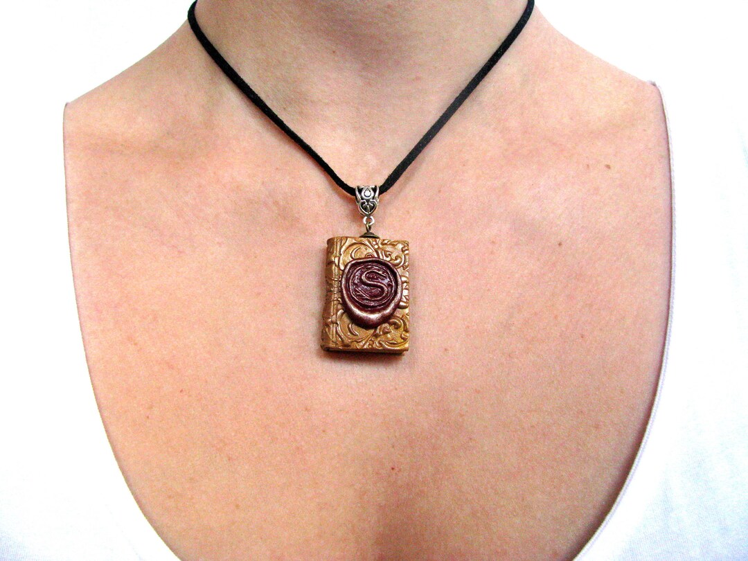 Mini Book Jewelry Necklace Pendant Book Lover Gift Miniature - Etsy