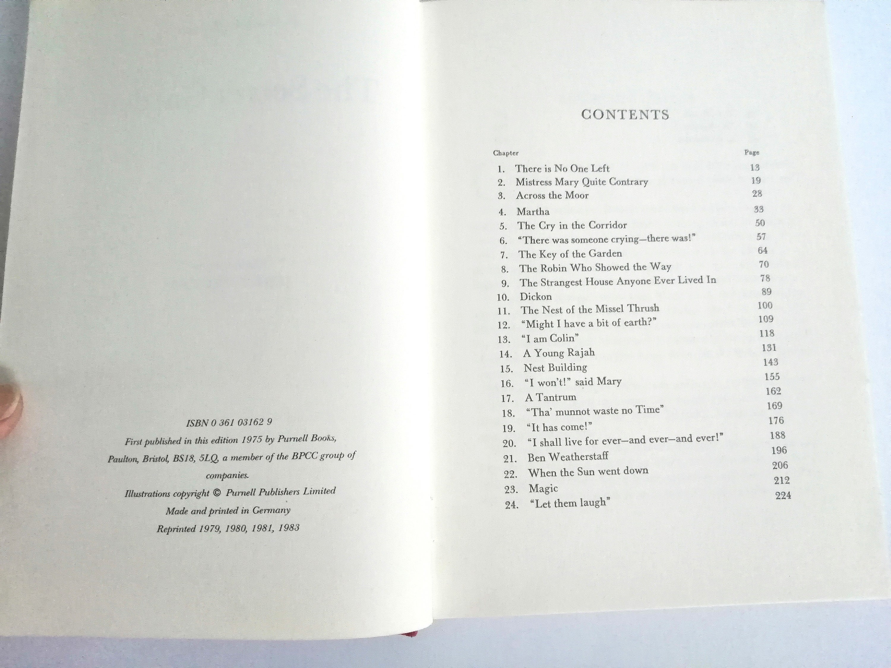 The Secret Garden Vintage 1975s Book Childrens Book Gift for Readers ...