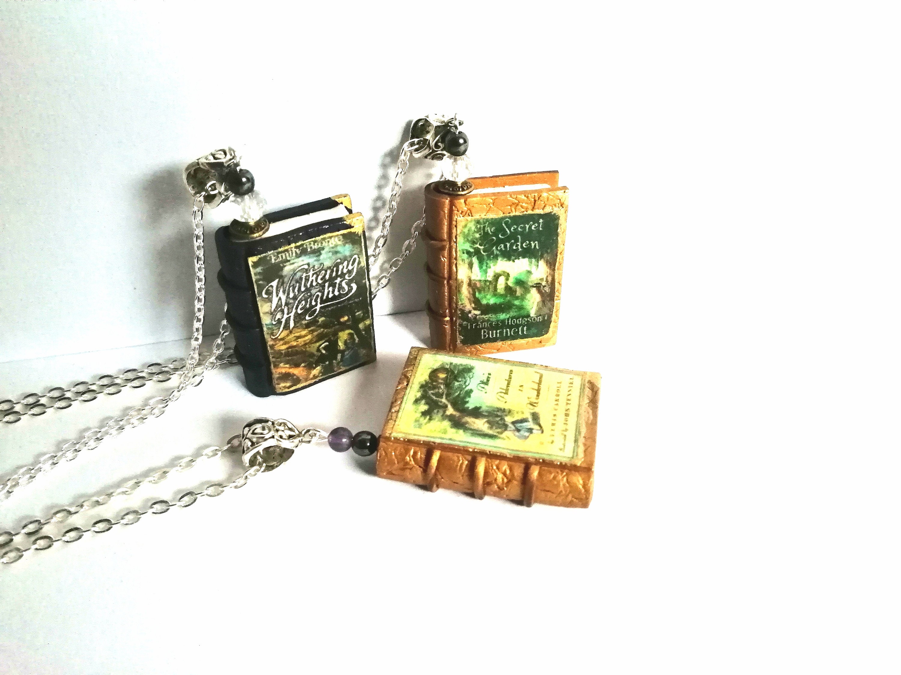 Personalized Mini Book Necklace Custom Book Cover Miniature Book Lover ...
