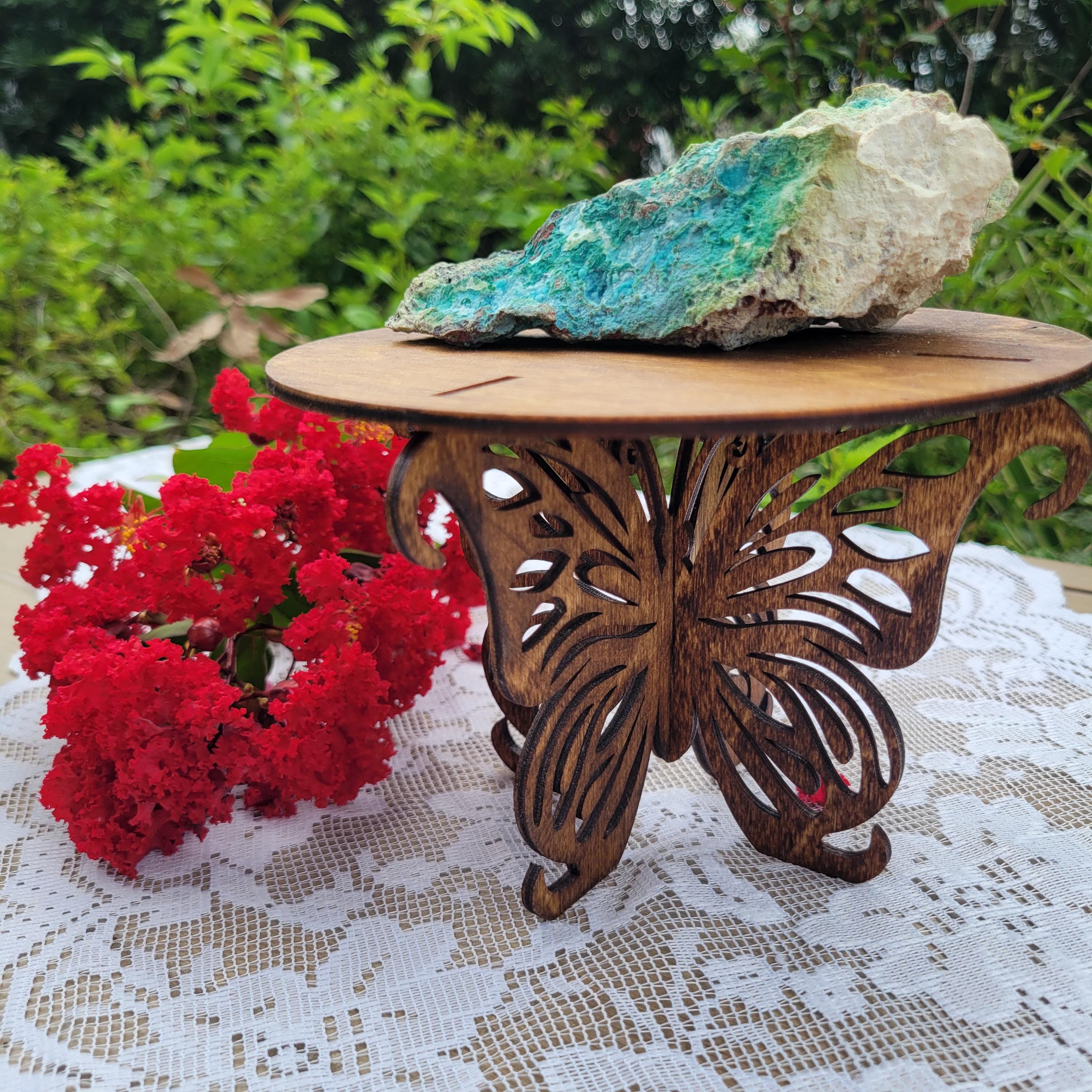 Butterfly Plant Stand / Small Riser / Wooden Stand / Indoor Plants ...