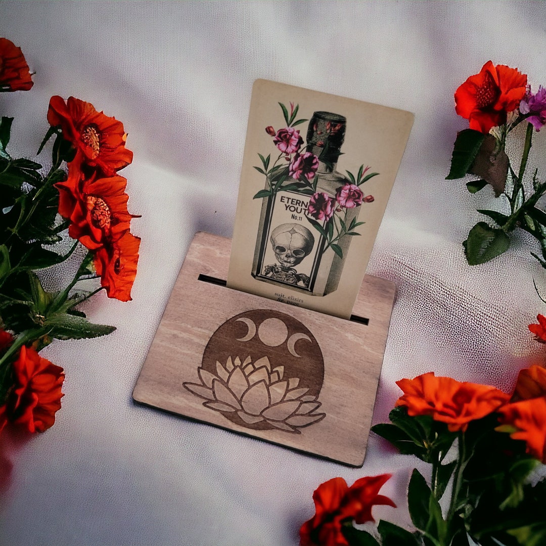 Square Lotus Tarot Card Display - Etsy
