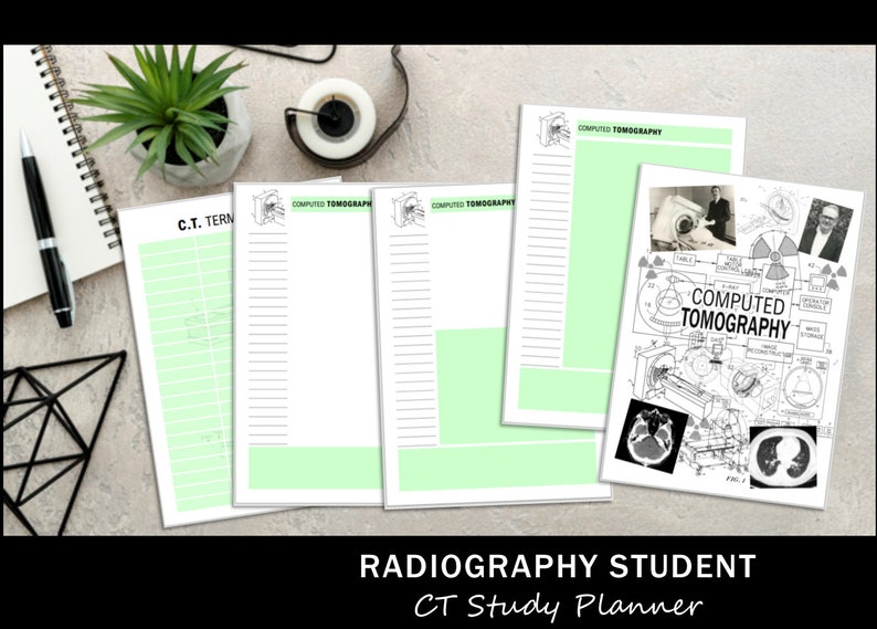 CT Computed Tomography Radiography Study Planner Organiser Printable ...