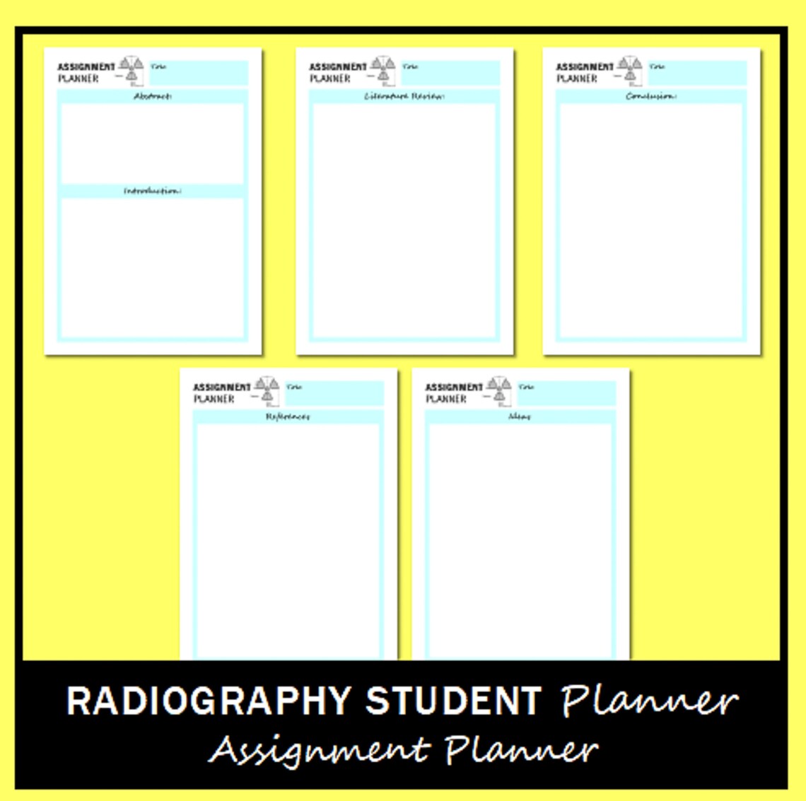 Radiography X-ray Study Planner Organiser Radiology Technologist Rad ...
