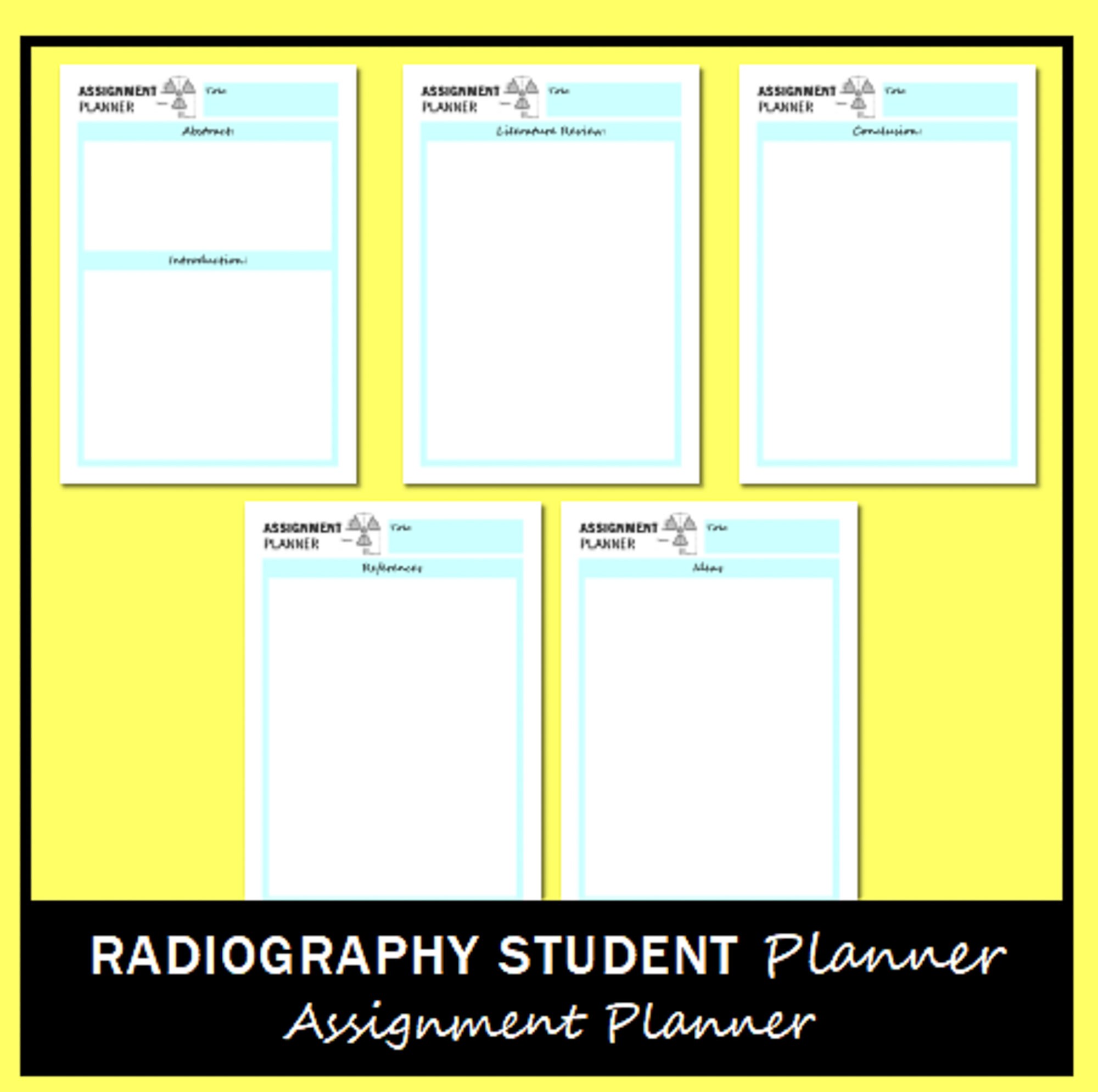 Radiography X-ray Study Planner Organiser Radiology Technologist Rad ...