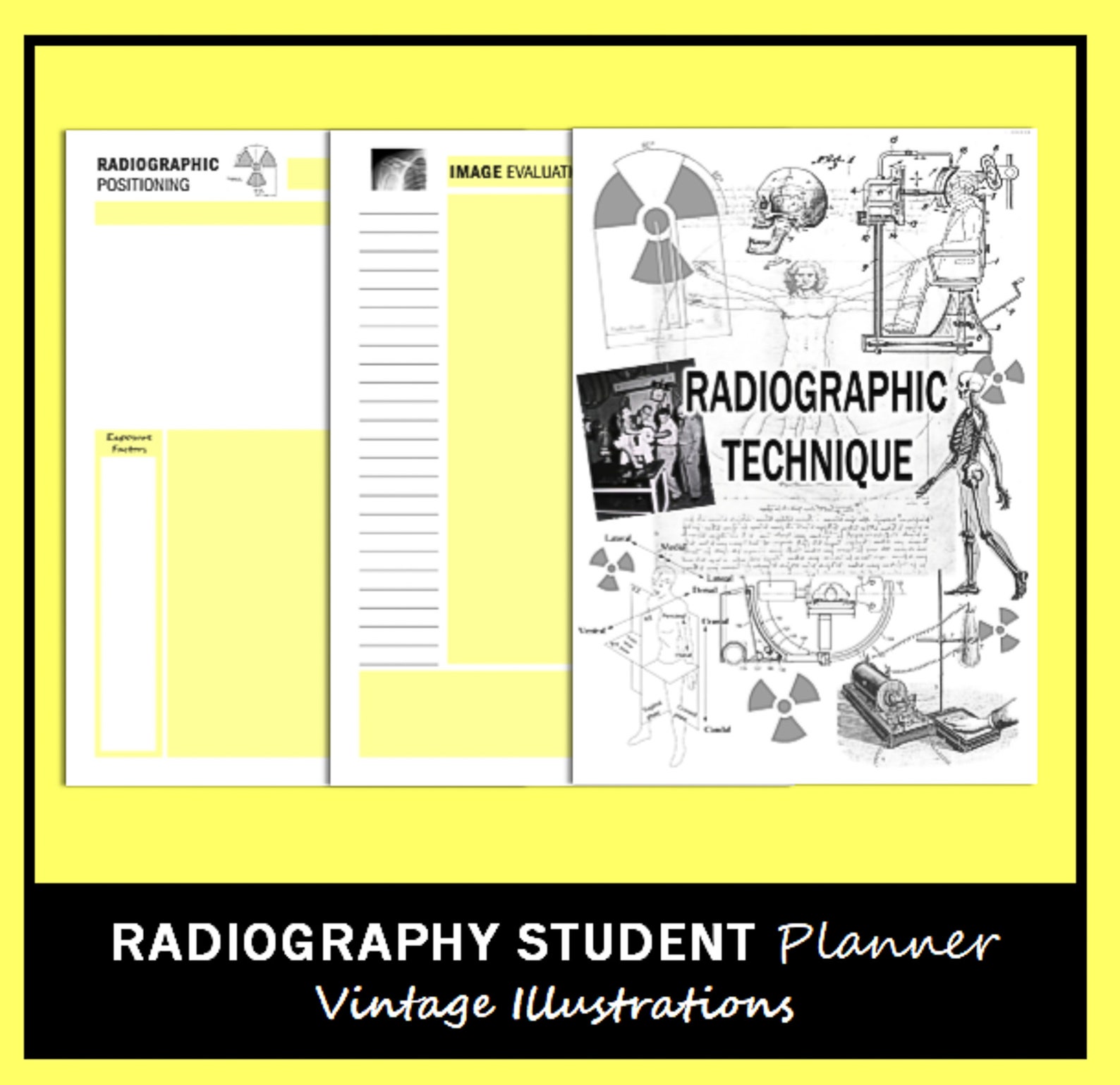 Radiography X-ray Study Planner Organiser Radiology Technologist Rad ...