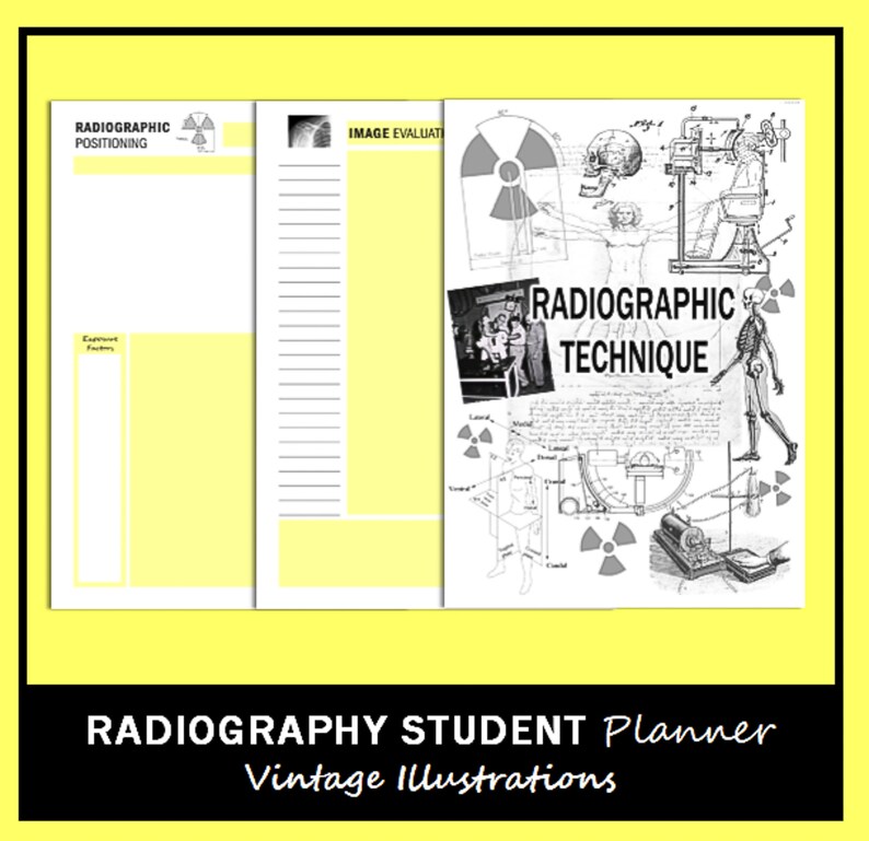 Radiography X-ray Study Planner Organiser Radiology Technologist Rad ...
