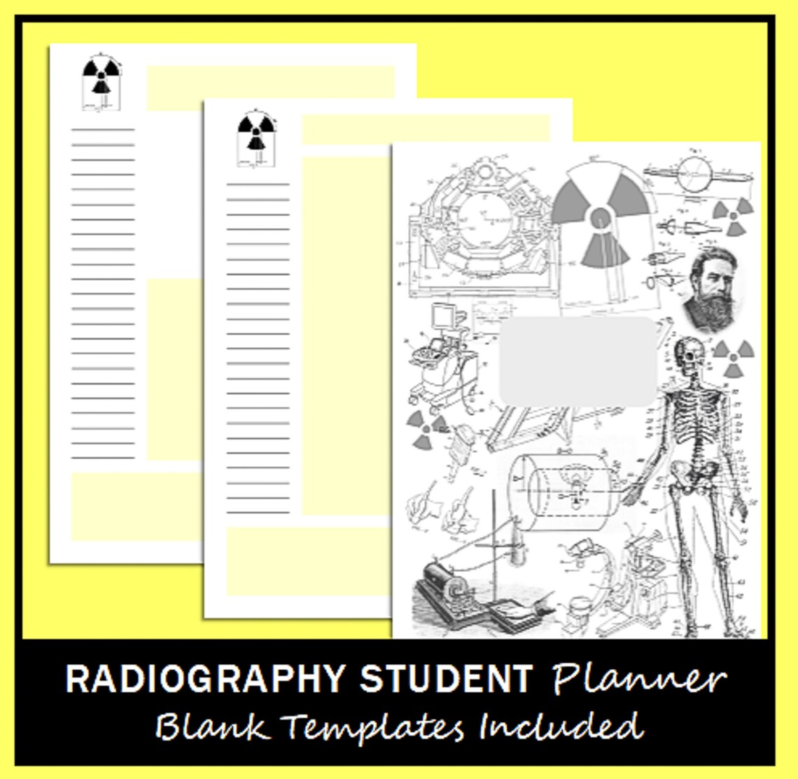 Radiography X-ray Study Planner Organiser Radiology Technologist Rad ...