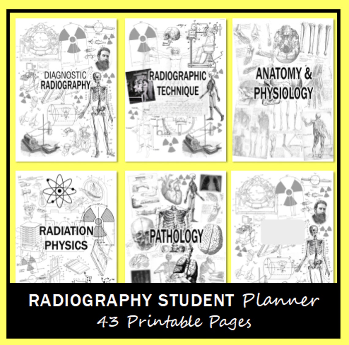 Radiography X-ray Study Planner Organiser Radiology Technologist Rad ...