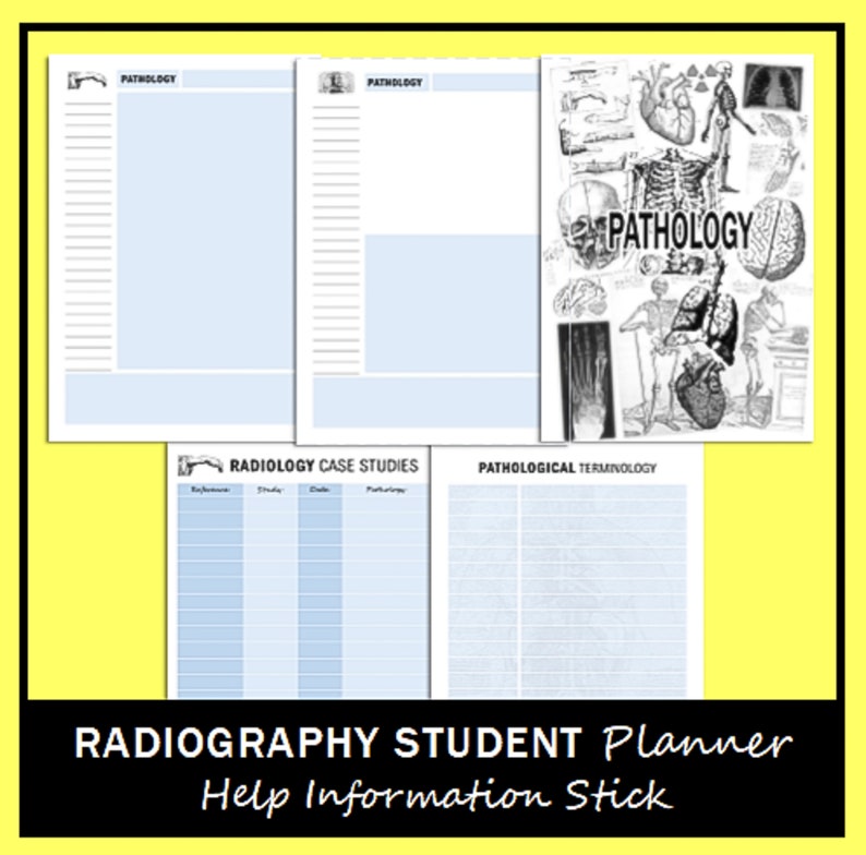 Radiography X-ray Study Planner Organiser Radiology Technologist Rad ...