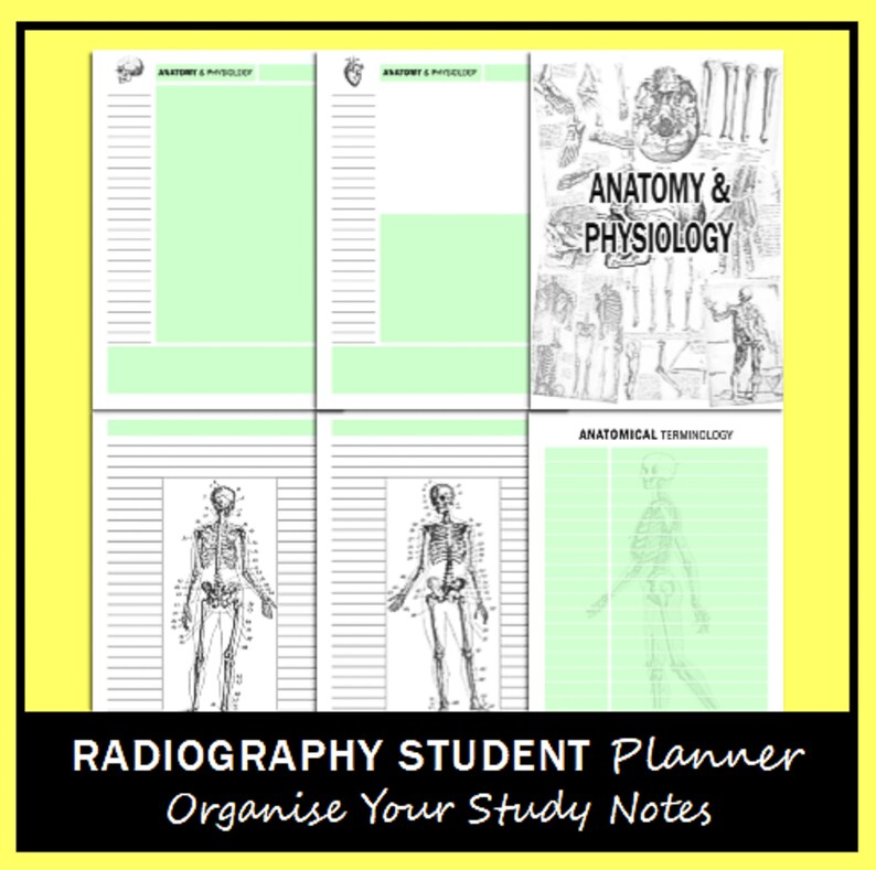 Radiography X-ray Study Planner Organiser Radiology Technologist Rad ...