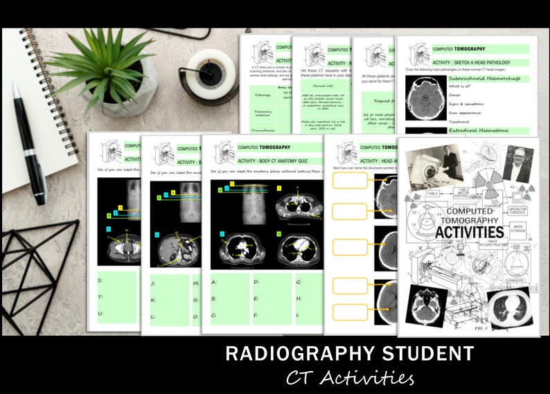 CT Computed Tomography Radiography Study Planner Organiser Printable ...