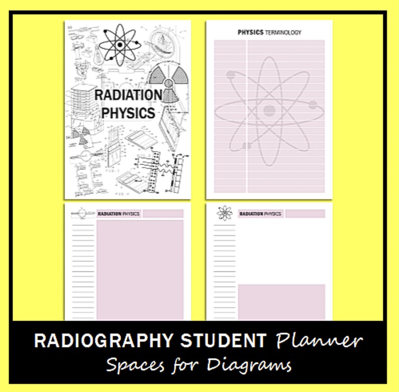 Radiography X-ray Study Planner Organiser Radiology Technologist Rad ...