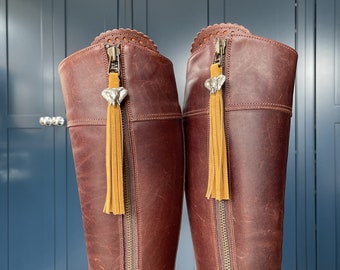 Colourful Leather Tassel Envy Boot Tassels. Fairfax & Favour/gifts for ...