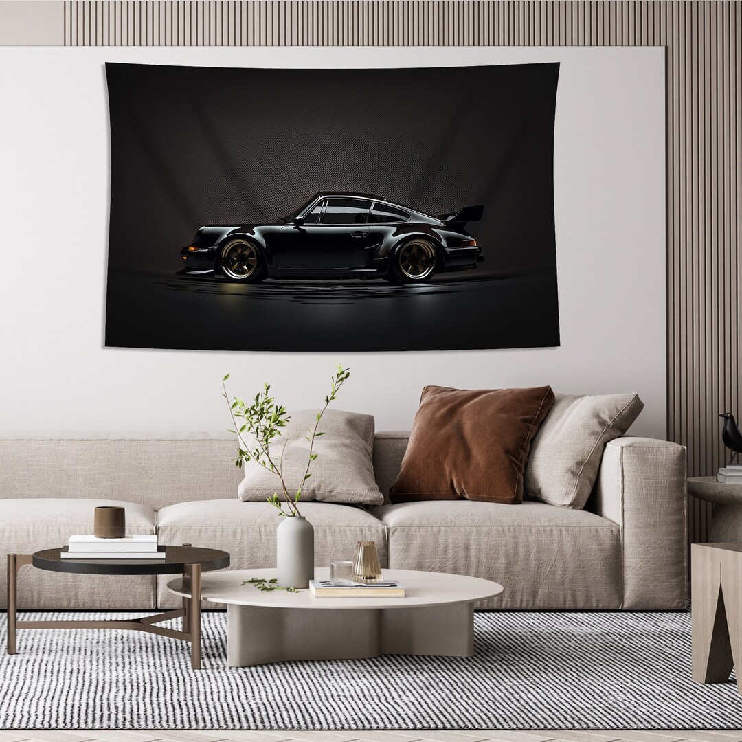 Porsche Car Tapestry: Muscle Car Decor, Wall Hanging - Etsy
