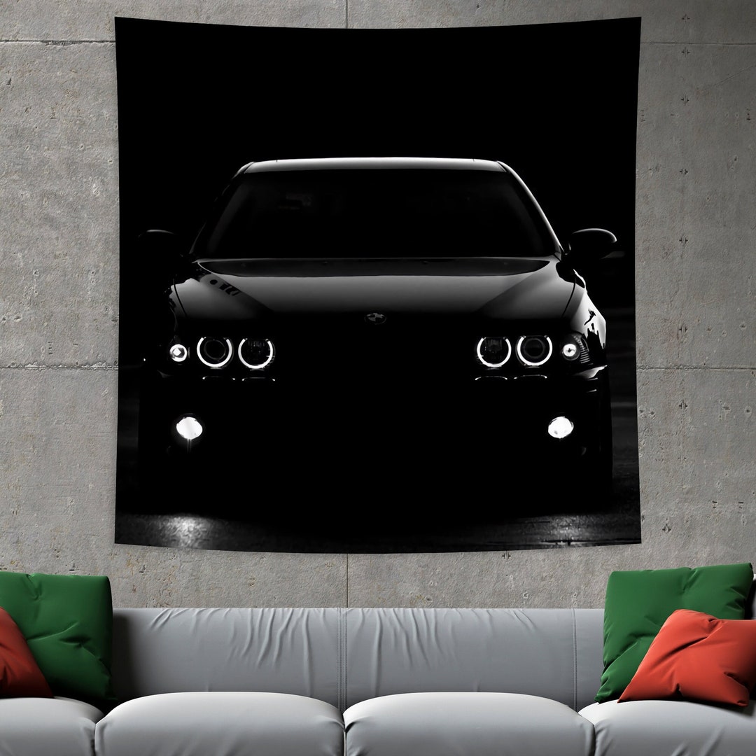 BMW Tapestry, BMW Backdrop, Car Tapestry, Muscles Car Decor, Wall ...