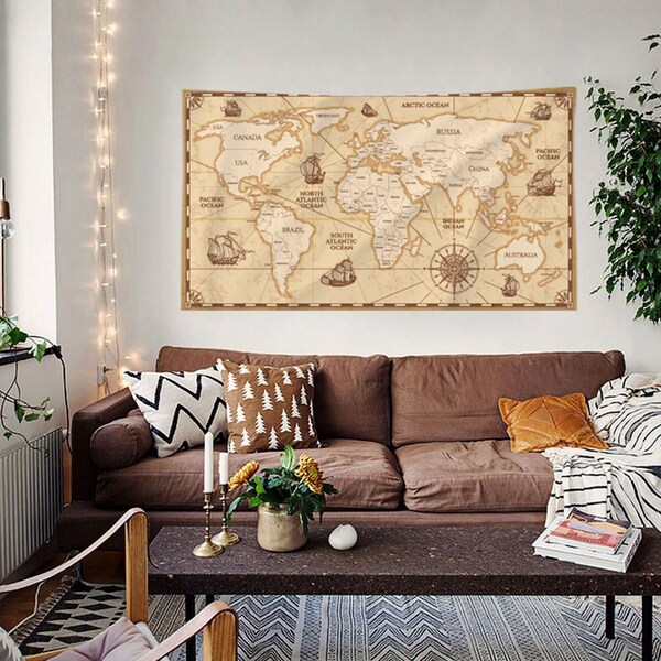 World Map Portrait - Etsy
