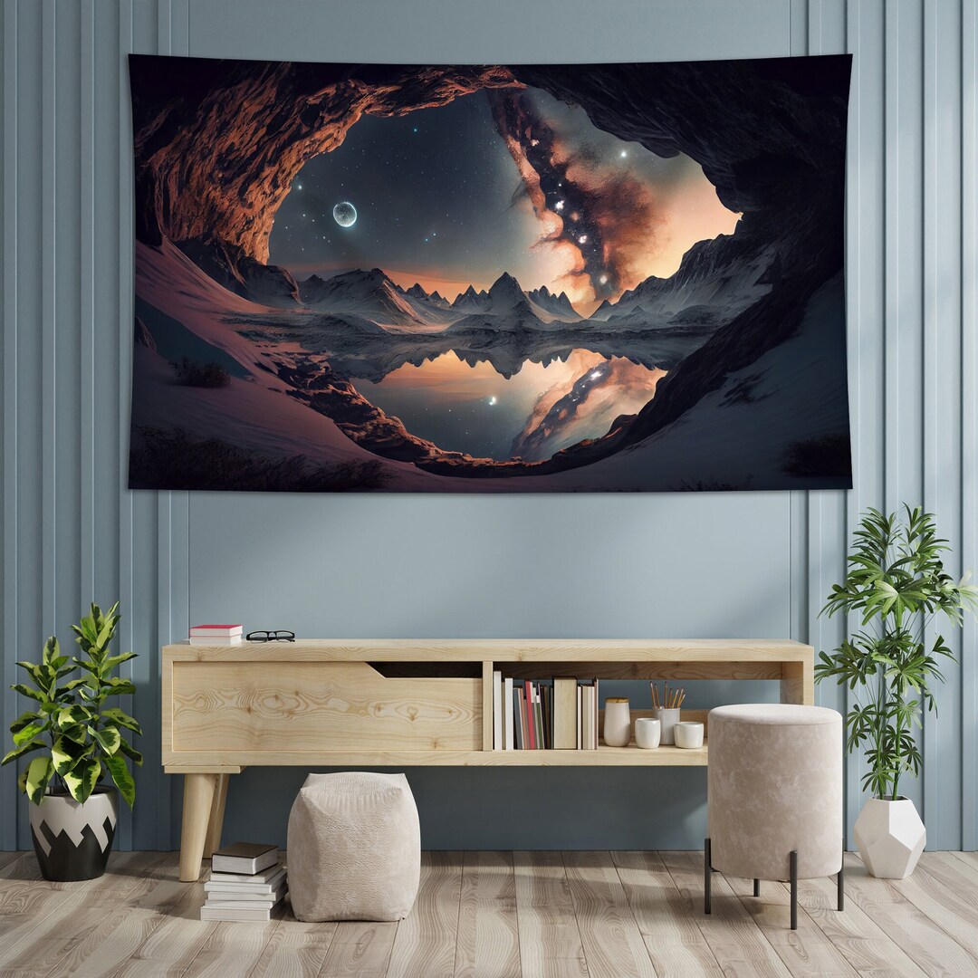 Midnight Tapestry, Moon Tapestry, Night Tapestry, Moon Backdrop, Night ...