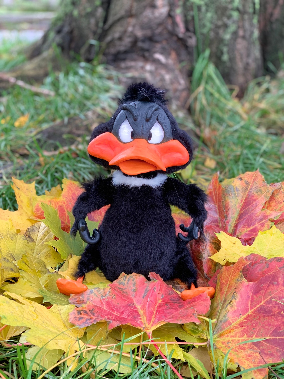 Duffy Duck Black Duckmystical Creatures Made of Faux Fur and | Etsy