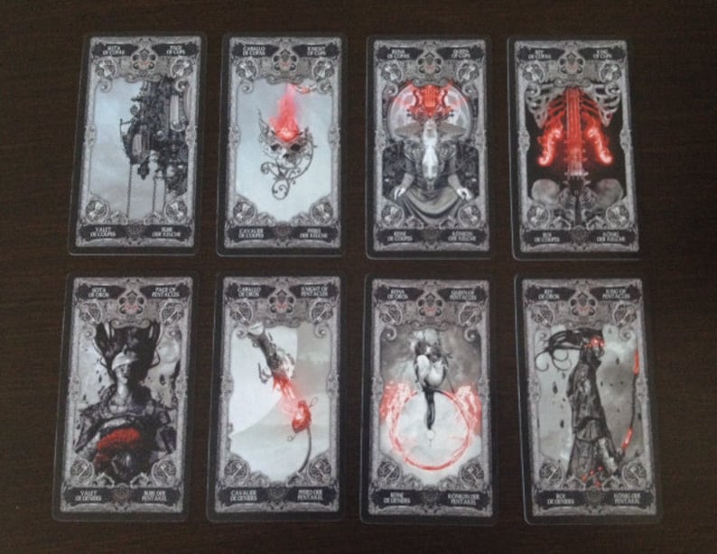 Dark Tarot Deck Goth Art Tarot Cards Deck 78 Gothic Tarot | Etsy