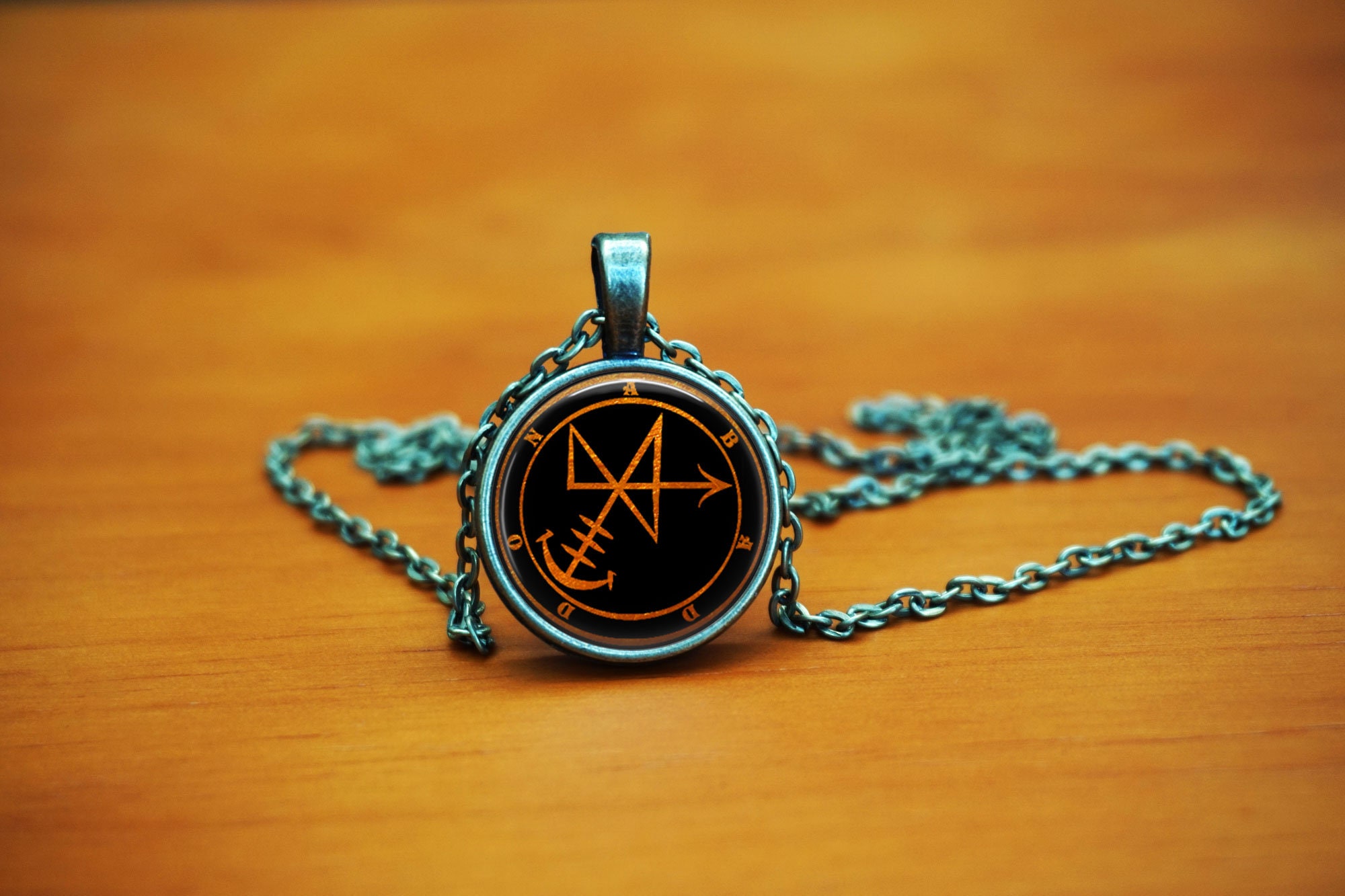 Abaddon Sigil Jewelry Rune Necklace Occult Jewelry Wiccan | Etsy