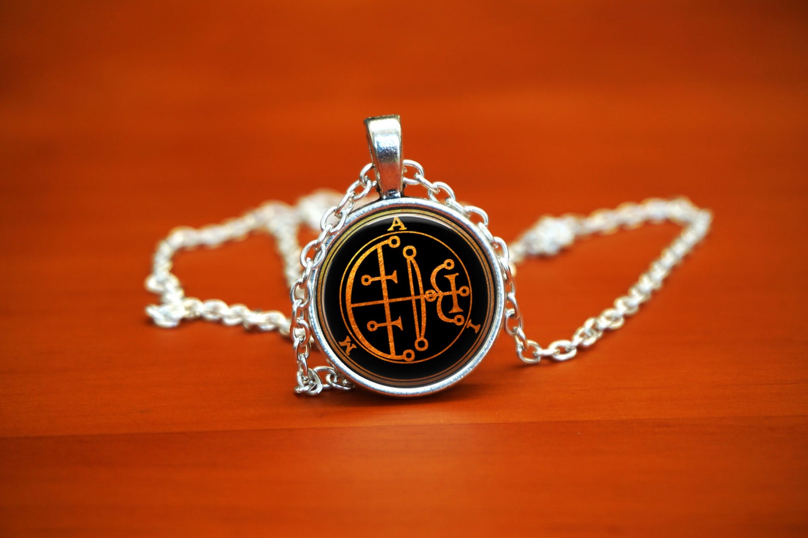 Aim sigil Jewelry Goetic demon Necronomicon Necklace | Etsy