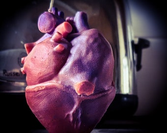 Blood Red Heart Candle Anatomical Heart Unique Candle Gothic Gift for ...