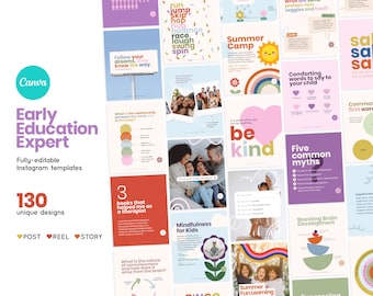 Facebook Canva Templates for Early Education informative, Educator ...