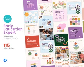 Informative Canva Instagram Templates for Early Education educator ...