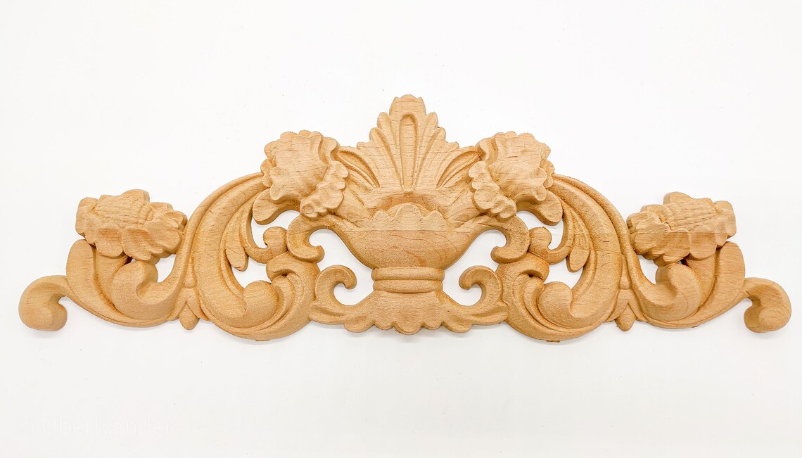 Applique Furniture Decor Bed Pediments Onlay Furniture Wood | Etsy