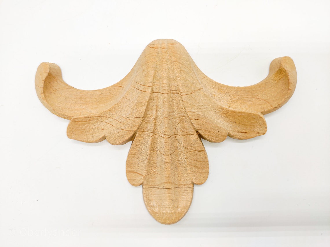 Bed Pediments Wall Ornaments Wood Appliques DIY Carved - Etsy