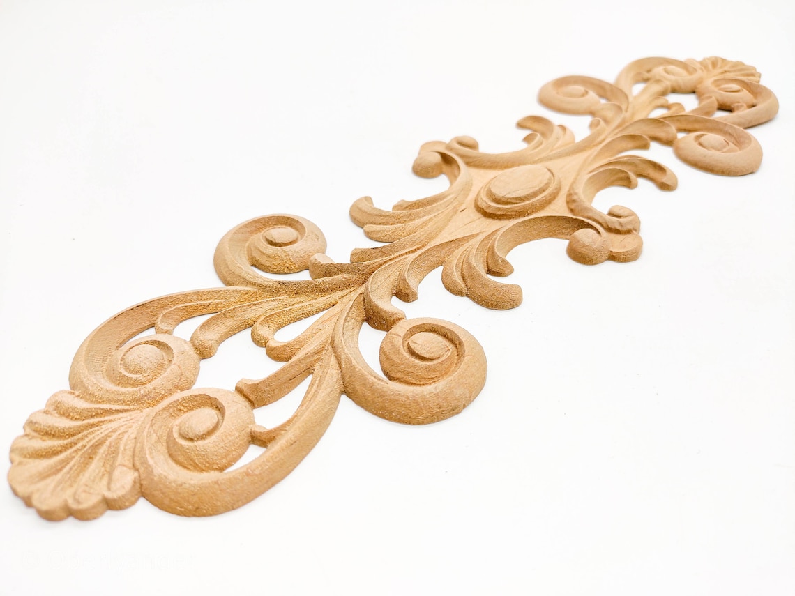 Wood Appliques Furniture Applique Furniture Decor Onlay | Etsy