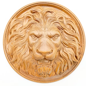 Onlay Furniture Lion, Wall Ornament Lion, Wood Appliques, Applique ...