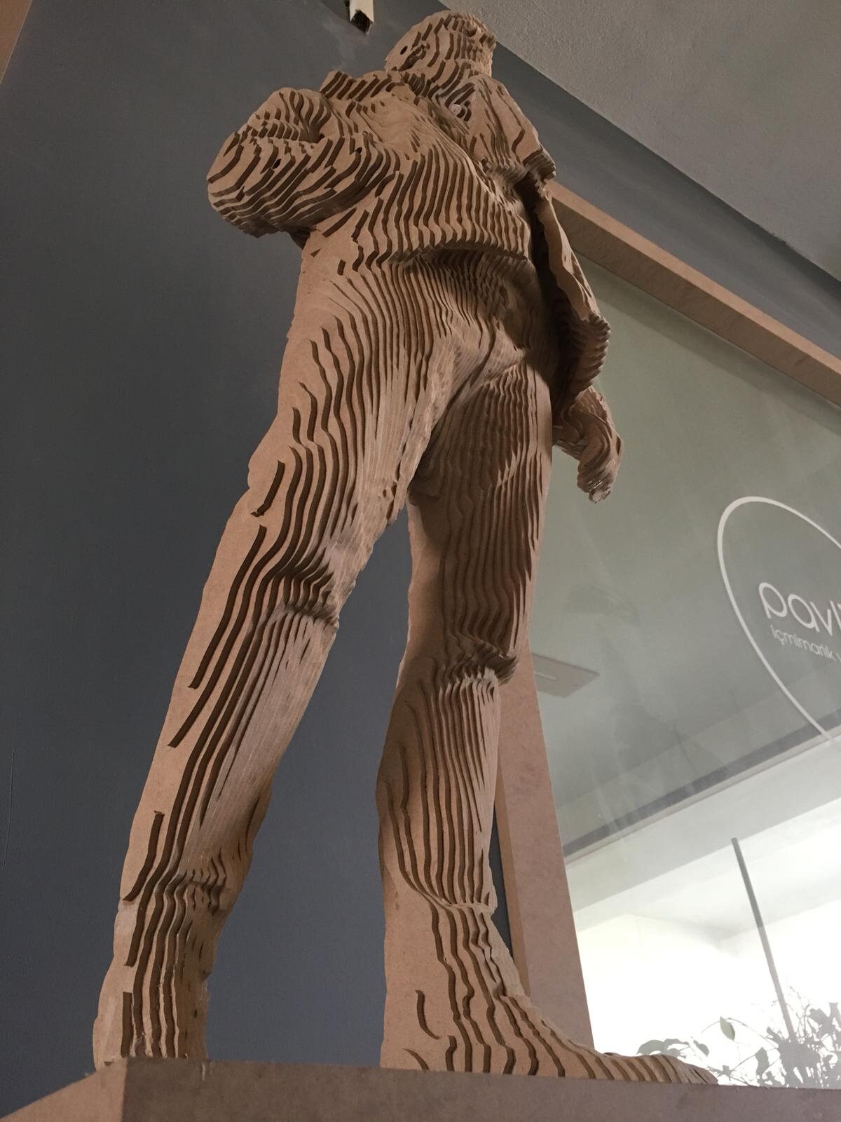 Man Sculpture Laser Cut Cardboard - Etsy