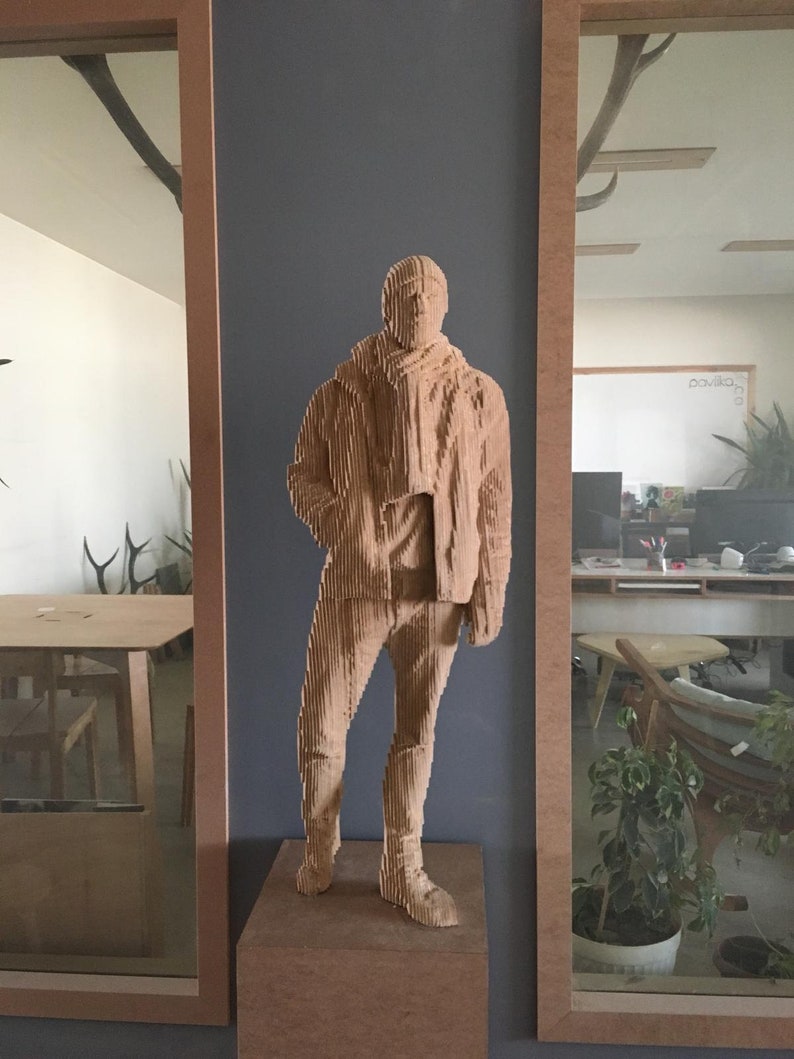 Man Sculpture Laser Cut Cardboard - Etsy
