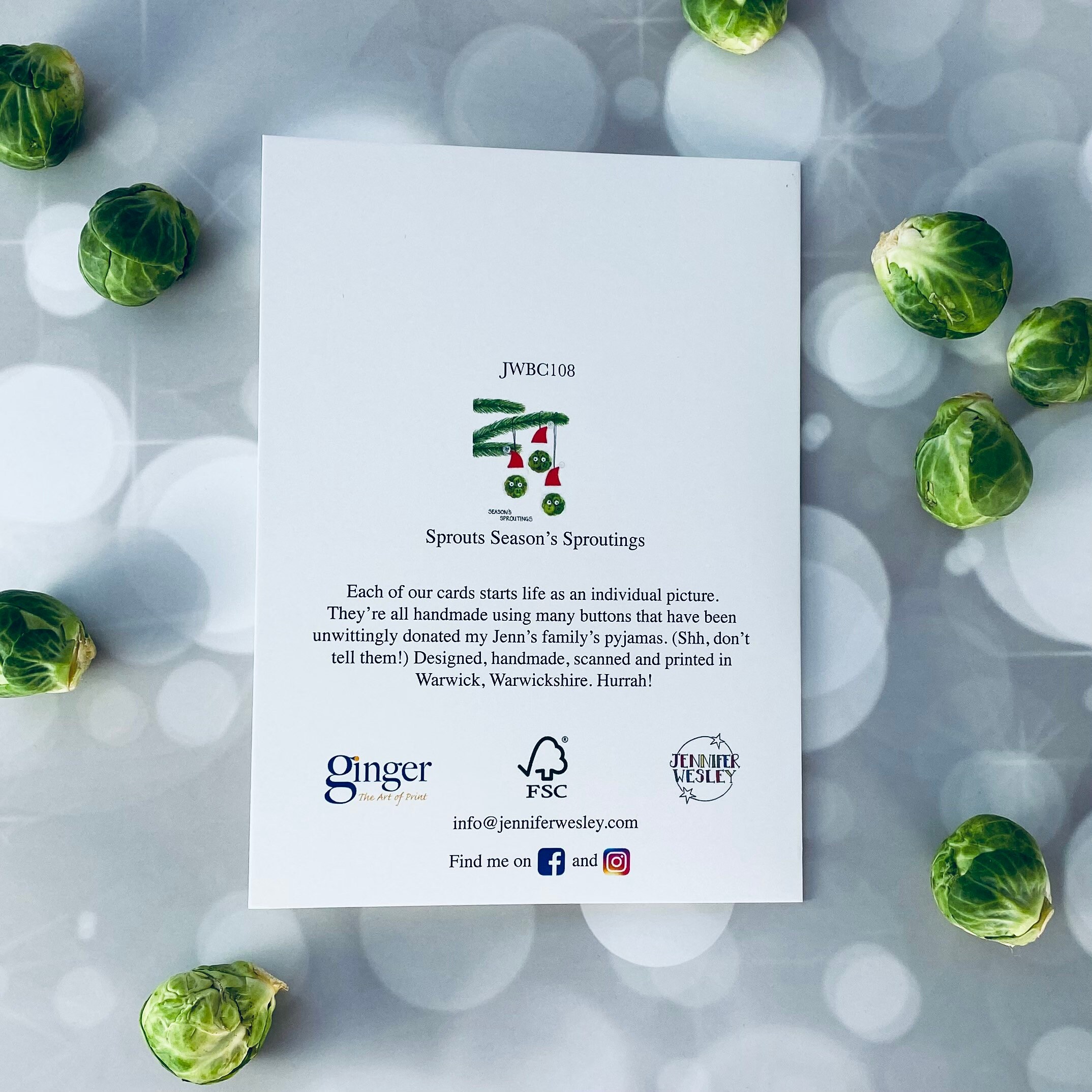 Funny Sprout Baubles Christmas Card: Button Picture Festive Card - Etsy UK