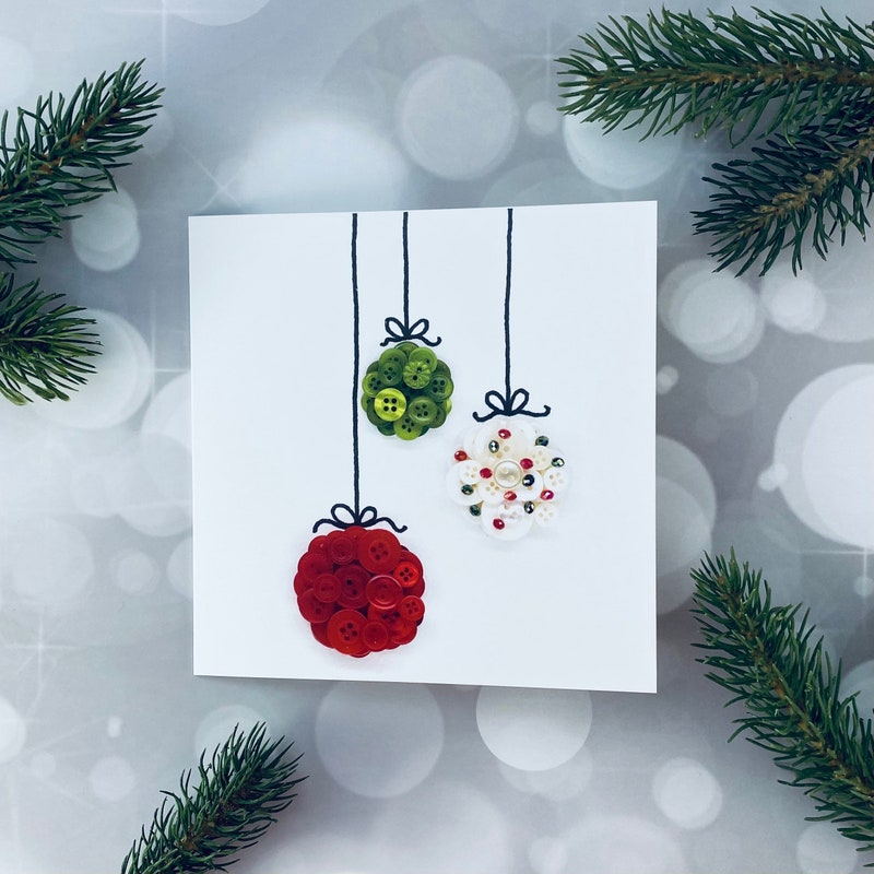 Button Christmas Cards - Etsy UK