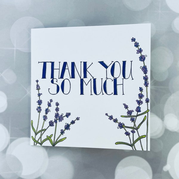Hand Drawn Thank You Card - Etsy UK