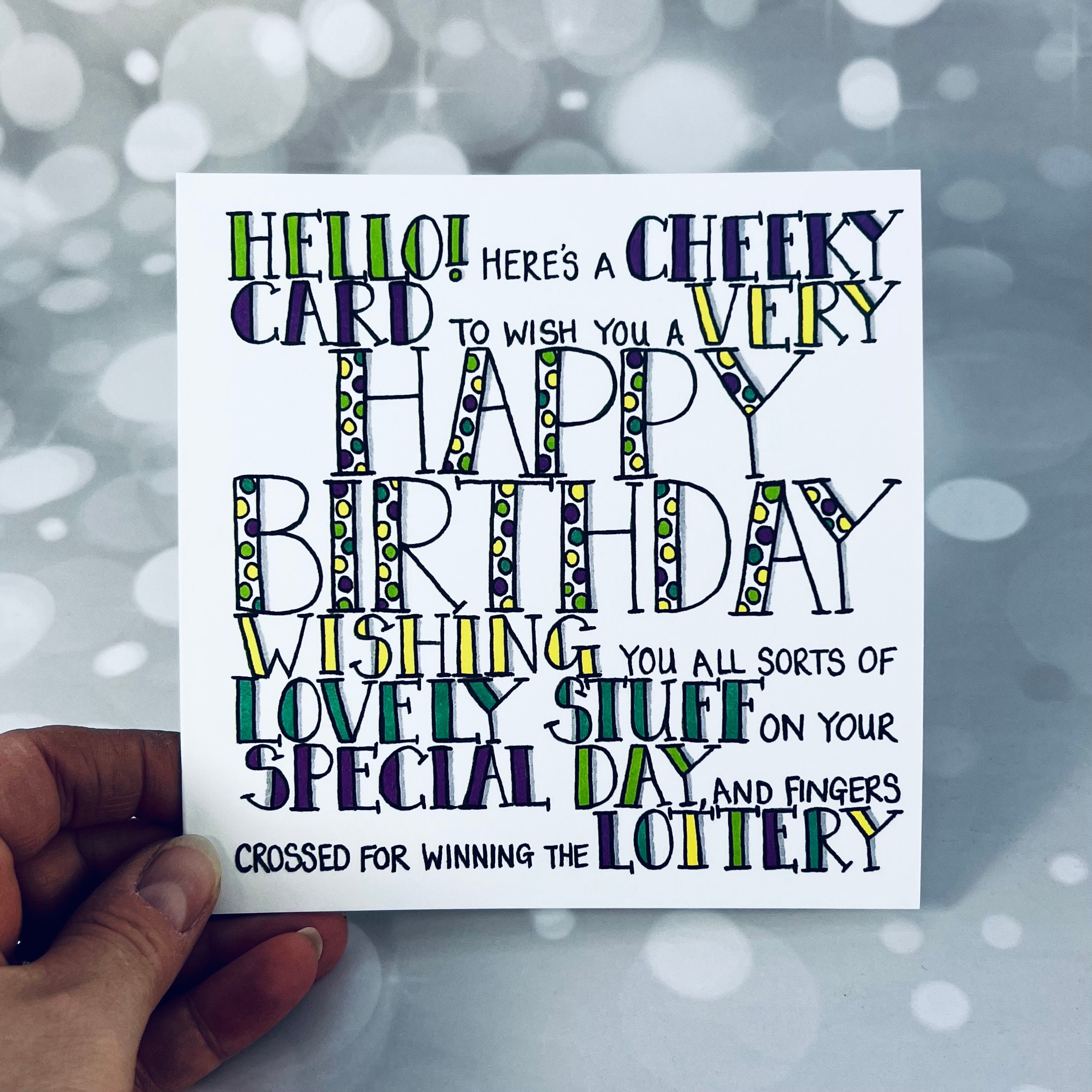 Winning the Lottery Birthday Card, Funny, Happy Birthday, Card for ...