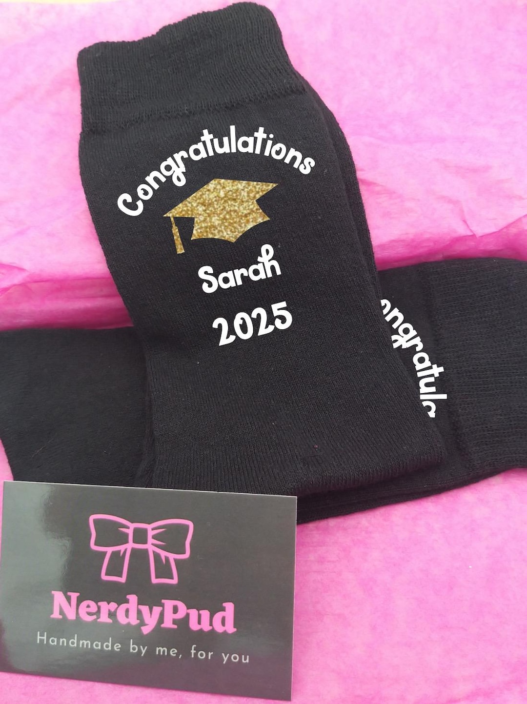 Personalized Graduation Socks: Custom University Colors, Novelty Gift ...