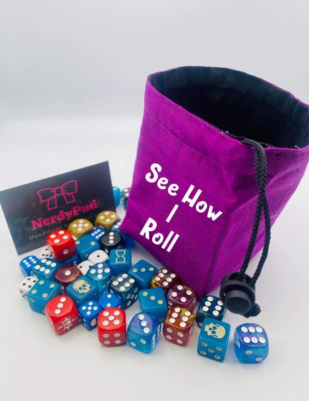 Personalised Custom Dice Bag, Dice Bag With Name, Gift, Custom Dnd Gift ...