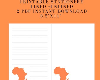 Four Connected Hands Printable Writing Paper/ Stationery Paper ...