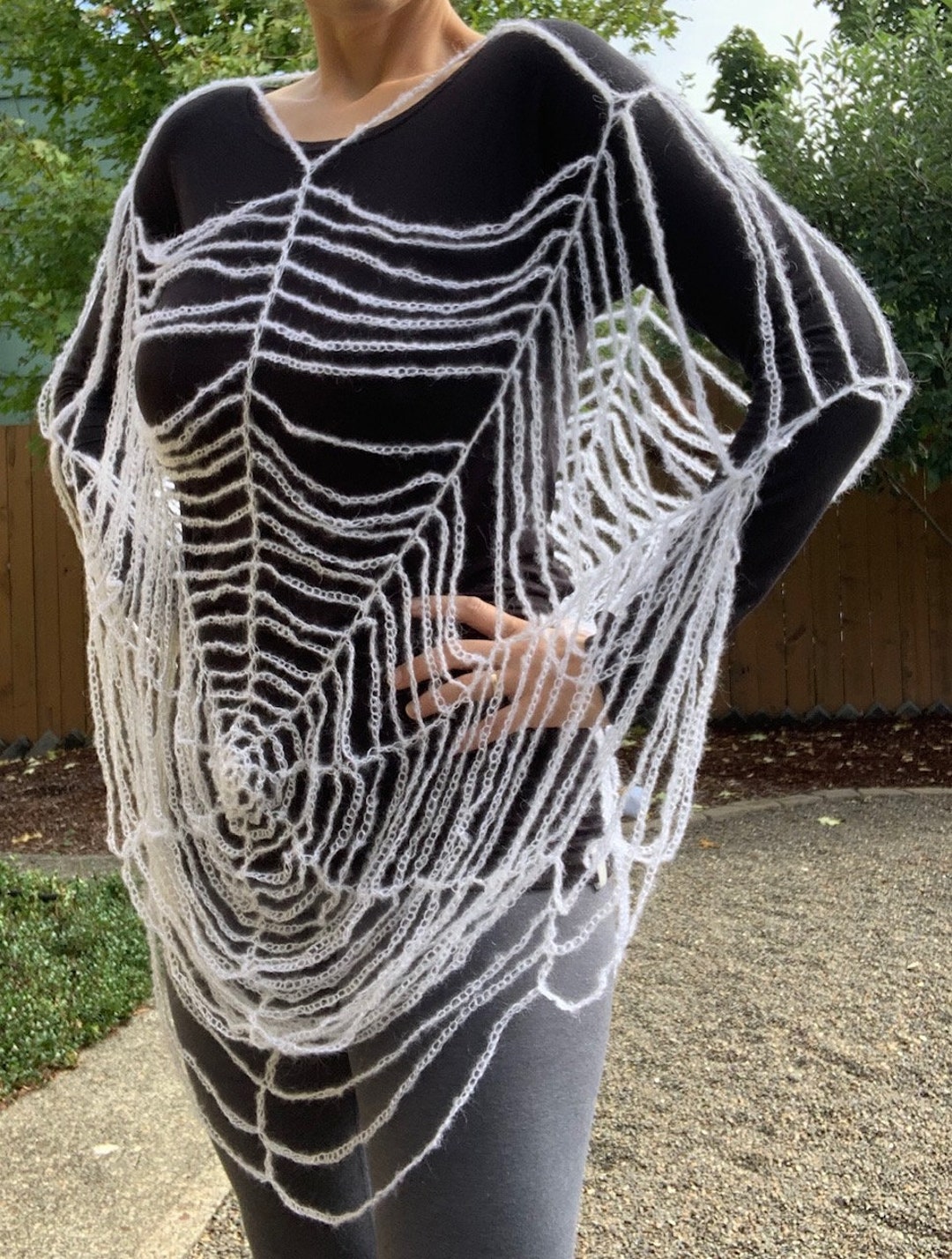 Wicked Web Poncho Crochet Pattern Digital Download - Halloween Spider ...