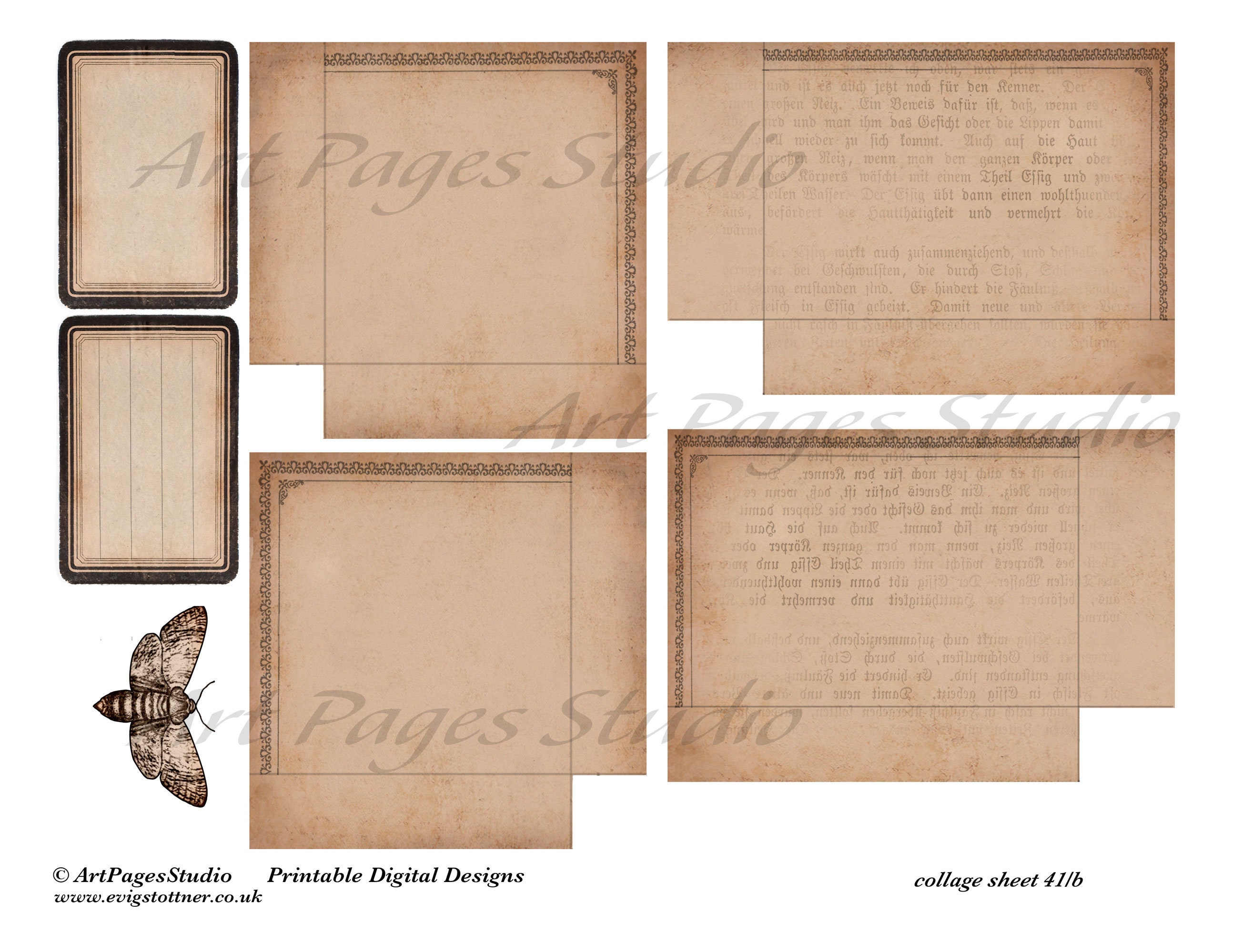 Printable Vintage Grunge Papers/grunge Textures/scrapbook Papers ...