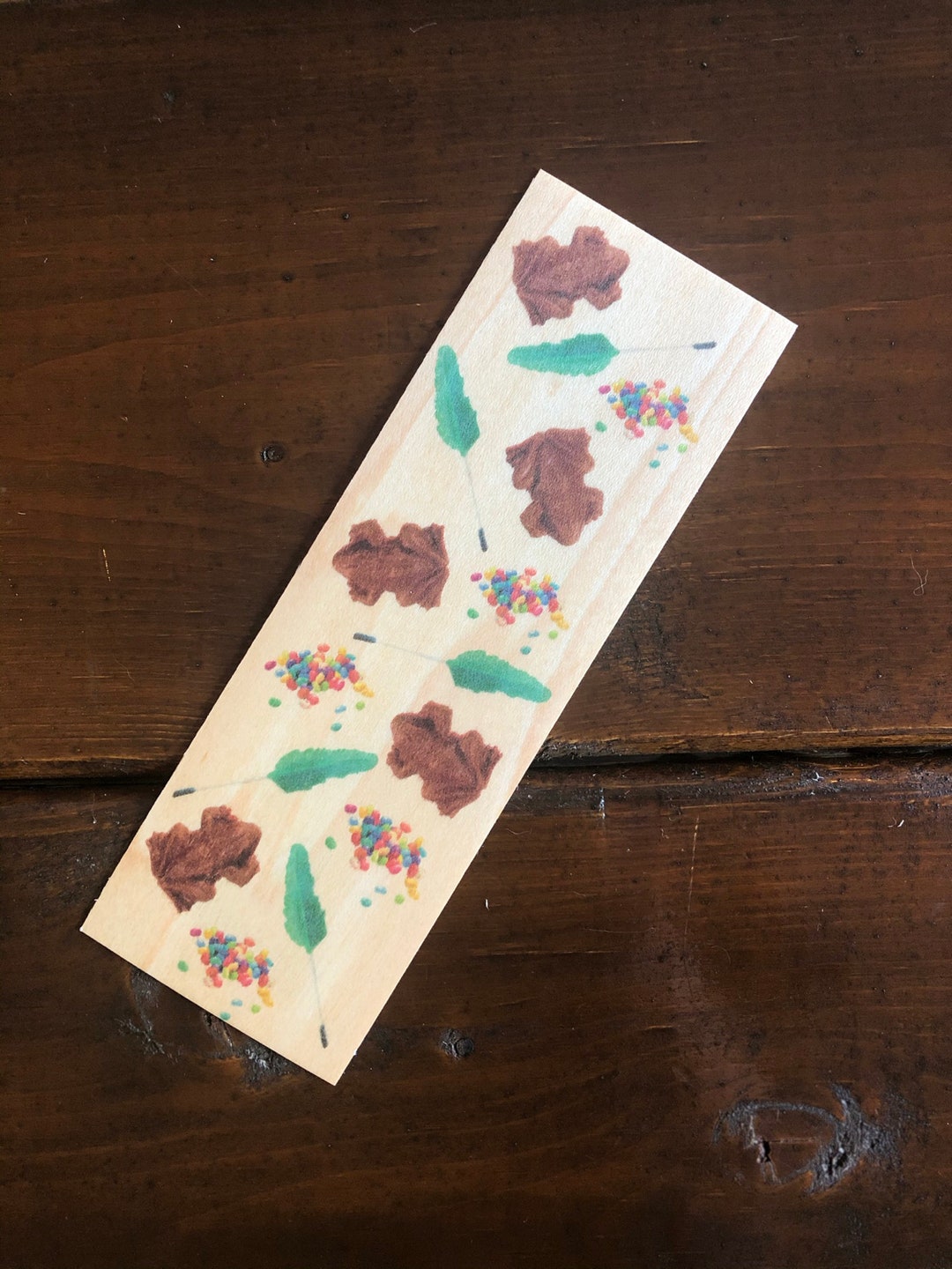 Wizarding Candy Wooden Bookmark (frogs of Chocolate, Quills & Beans) - Etsy